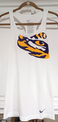 💜🧡 WOMEN'S SIZE MEDIUM LSU TIGERS NIKE SLIM FIT RACERBACK TANK TOP 🧡💜 ...