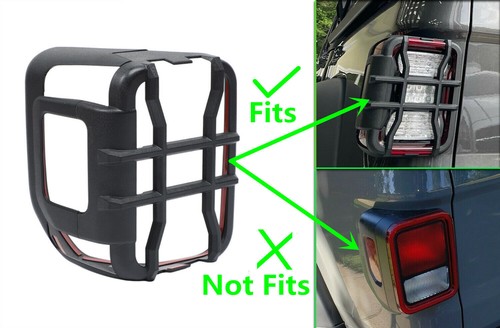 Carbon Fiber ABS LED Tail Light Guards Cover Trim For Jeep Gladiator JT ...