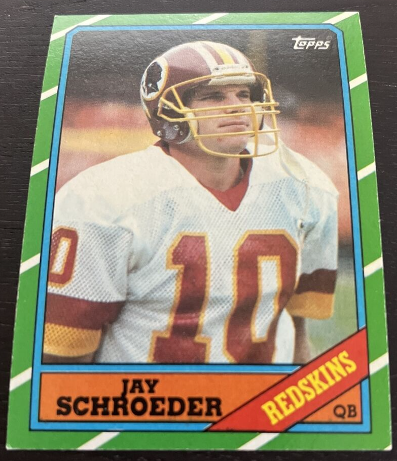 1986 Topps - Jay Schroeder - RC - #172 - Washington Redskins | eBay