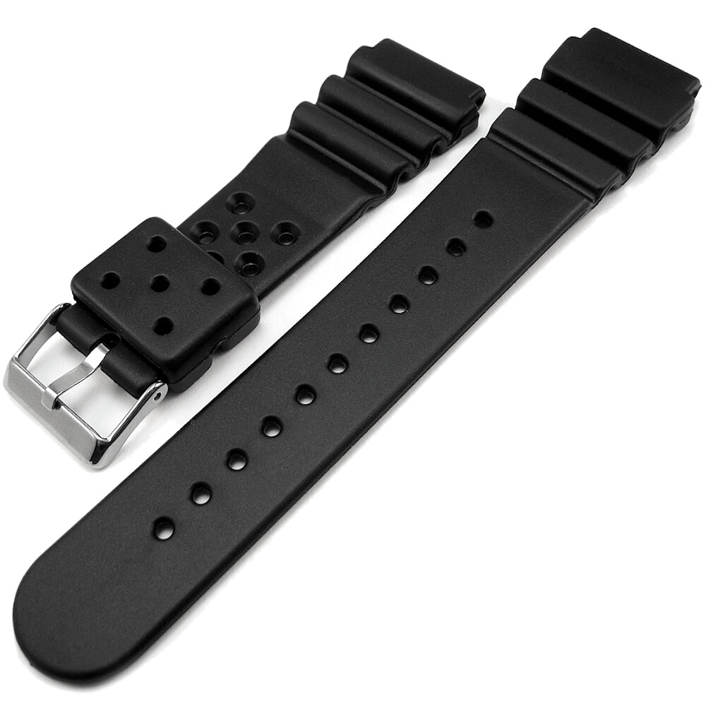 Seiko Z22 Compatible Black Rubber Divers Watch Strap 22mm | eBay UK
