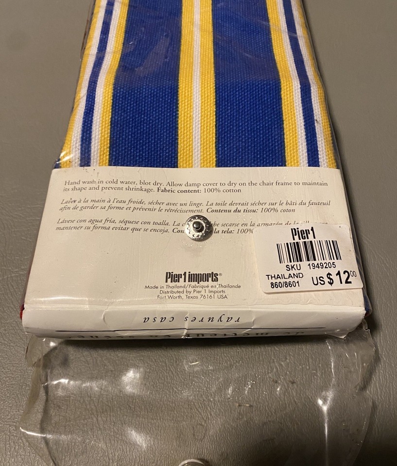 Pier 1 Imports Casa Stripe Print Director's Chair Cover Heavy Canvas | eBay