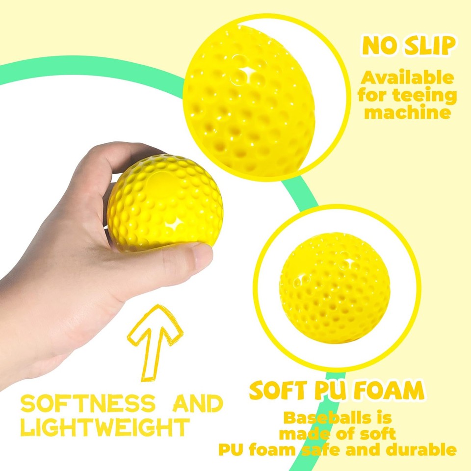12 Pack Pitching Machine Softballs,12-Inch for Hand-Eye Coordination ...