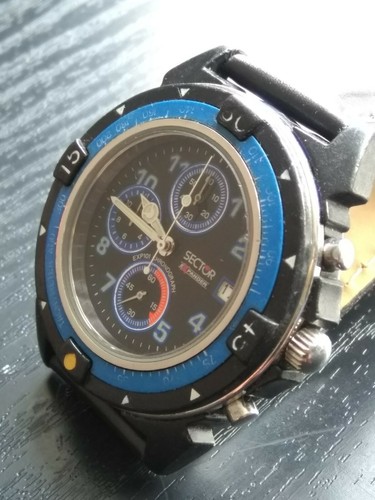 Orologio cronografo vintage diver 100MT Sector Expander 101 funzionante ...