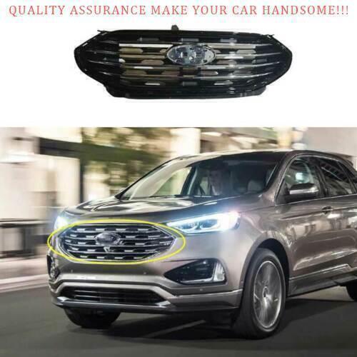 For Ford Edge 2019-2024 Paint Black Front Center Mesh Grille Grill ...