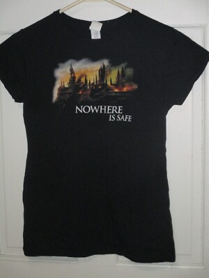 New Harry Potter T-Shirt Top Juniors Size M Nowhere Is Safe Black NWOT ...