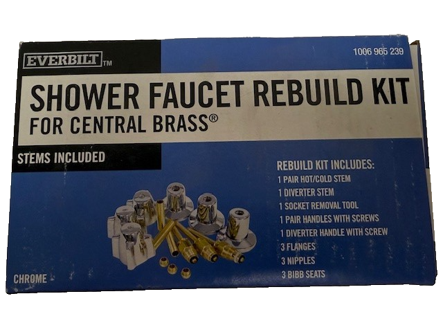 Everbilt 3-Handle Shower Valve Rebuild Kit for Central Brass Tub/Shower ...