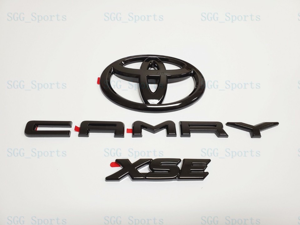 2018 - 2024 TOYOTA CAMRY XSE GLOSS BLACK EMBLEM OVERLAY KIT (00016 ...