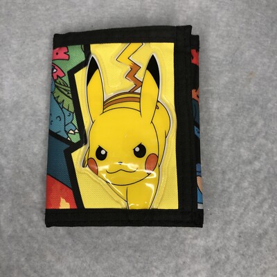 Pokemon Pikachu and Friends Trifold BioWorld Nylon Wallet Hook Loop ...
