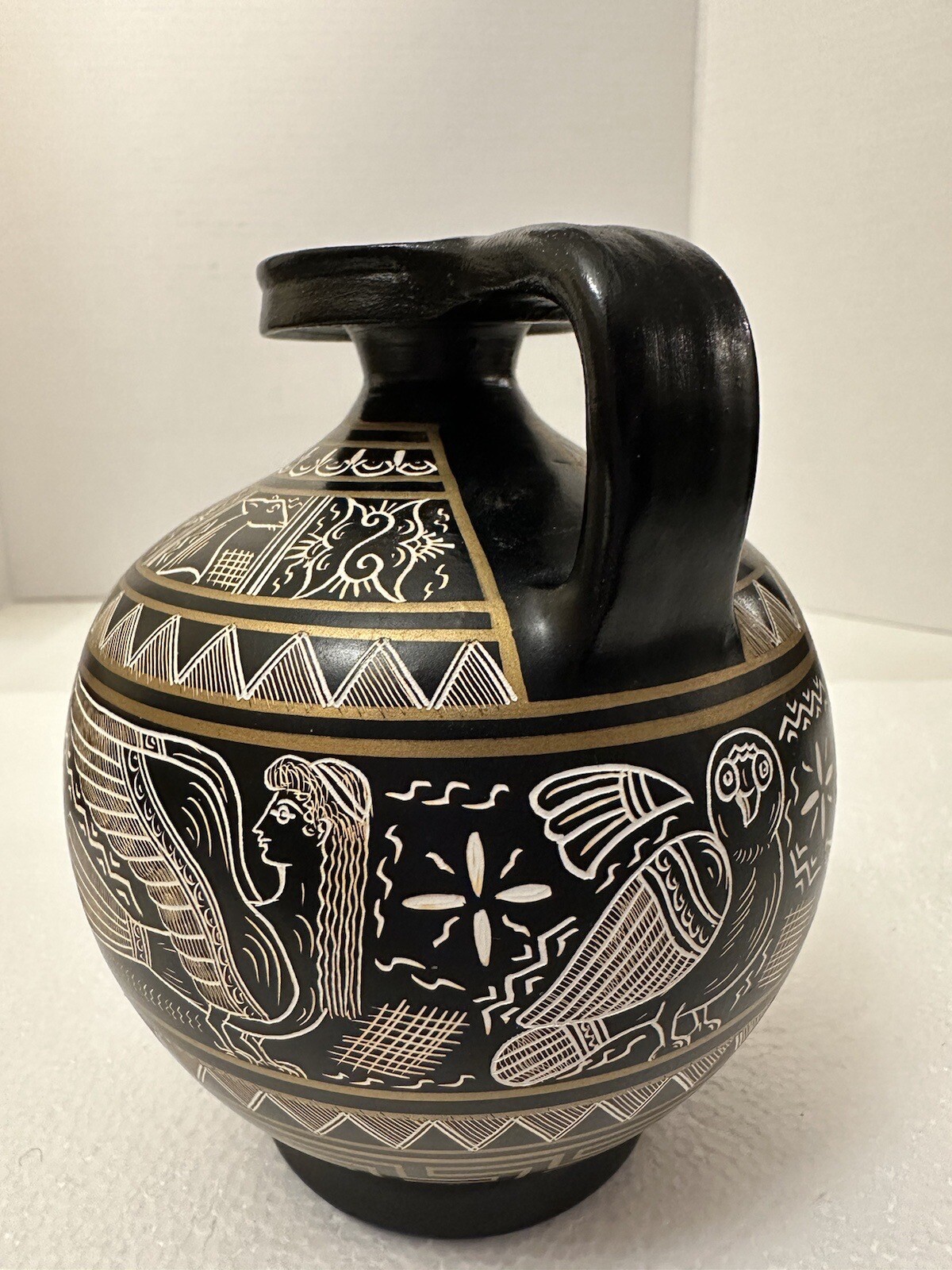 Vintage Handmade Engraved Greek Vase Decanter Made in Greece Signed | eBay