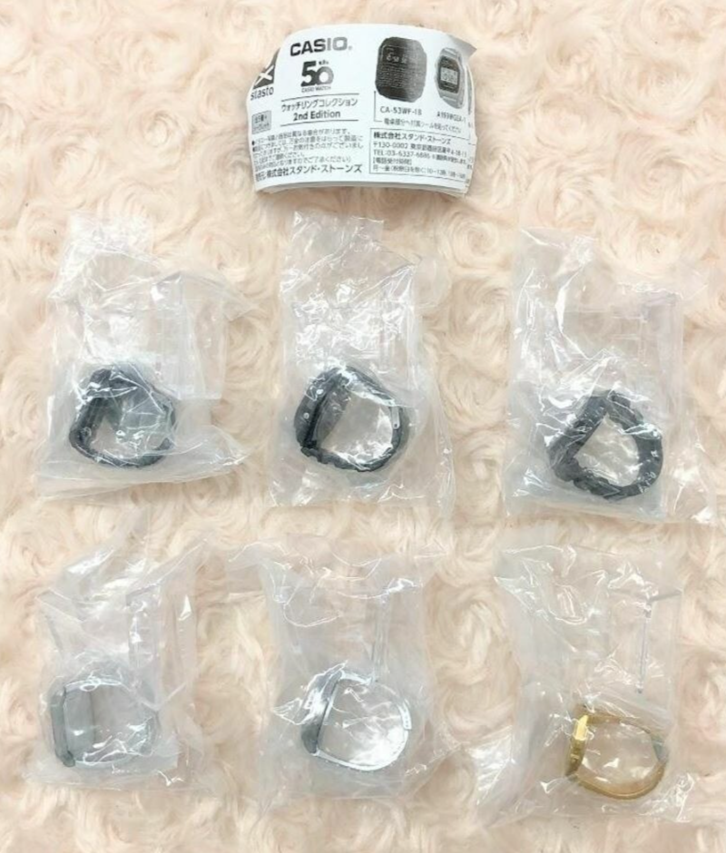 Casio Capsule Toy Watch Ring Collection 2nd Edition Complete set of 6 ...