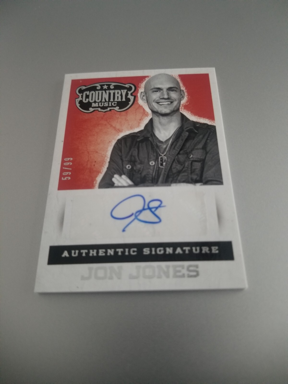 2014 Panini Country Music Authentic Signature Silver JON JONES #59/99 | eBay