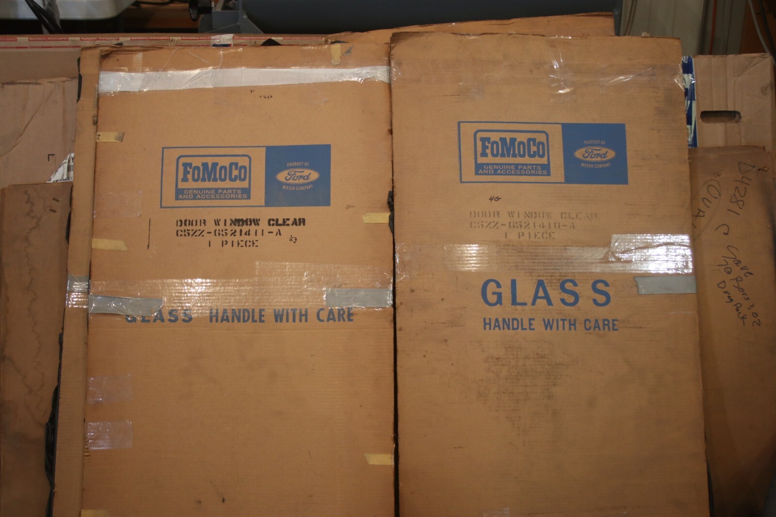 1965-1966 Ford Mustang Hardtop Door Glass Match Pair | Carlite Clear ...