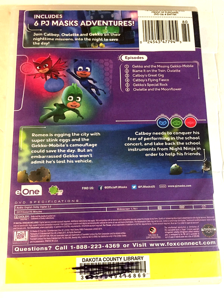 PJ Masks Cracking The Case DVD Ships Same Day With Tracking | eBay