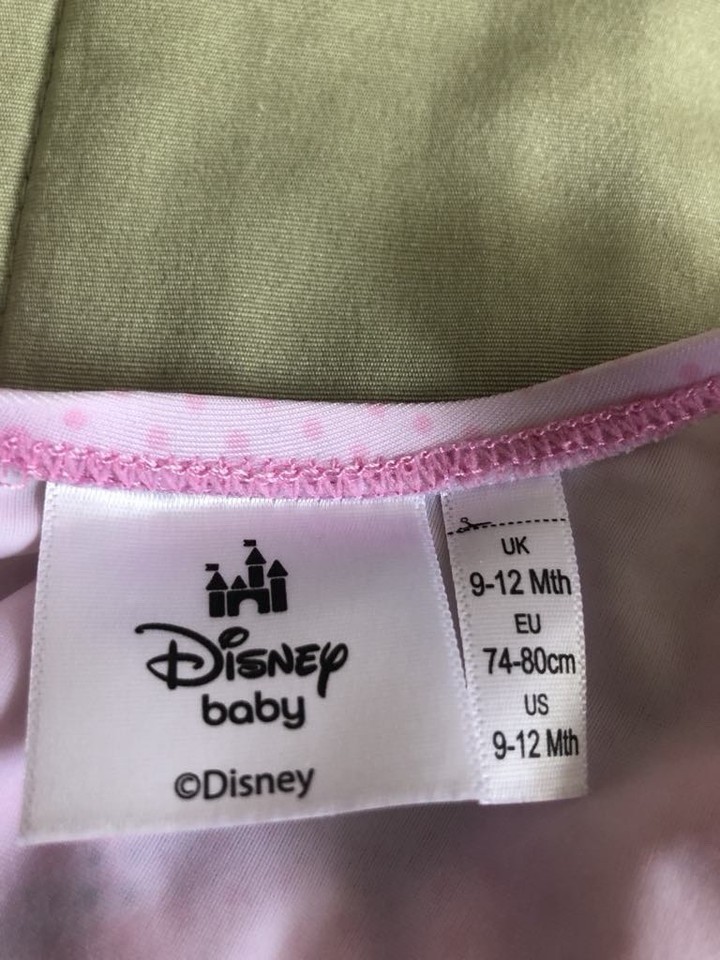 Baby Girl 9-12 months Disney Minnie Mouse Pink One Piece Swimming Suit ...