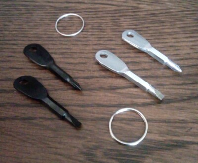 MINI POCKET KEYCHAIN SCREWDRIVER SET~APPX 2 1/2 INCHES LONG. Phillips ...