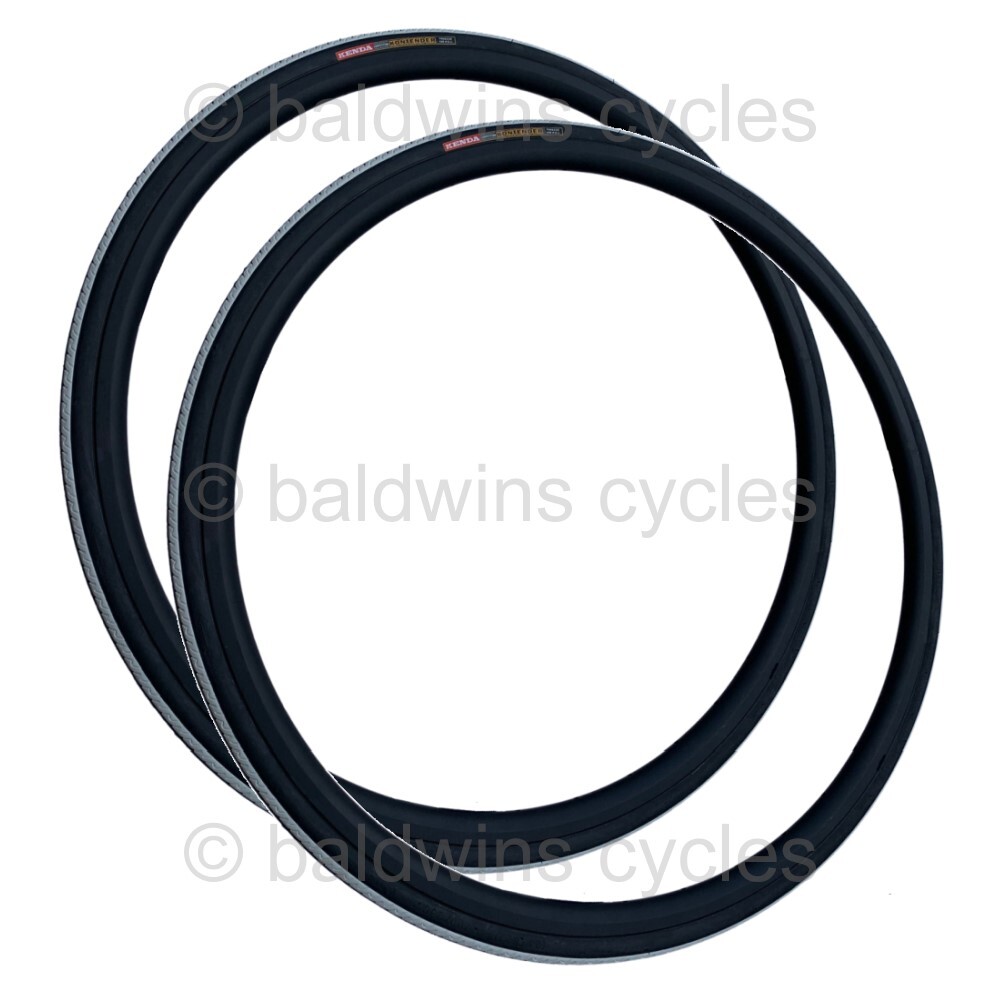 PAIR KENDA KONTENDER 700 x 23c WHITE STRIPES Road Racing Bike TYRES | eBay