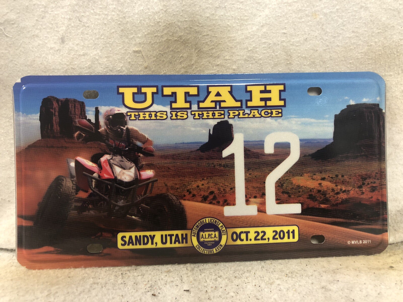 ALPCA Utah Souvenir License Plate #12 | eBay