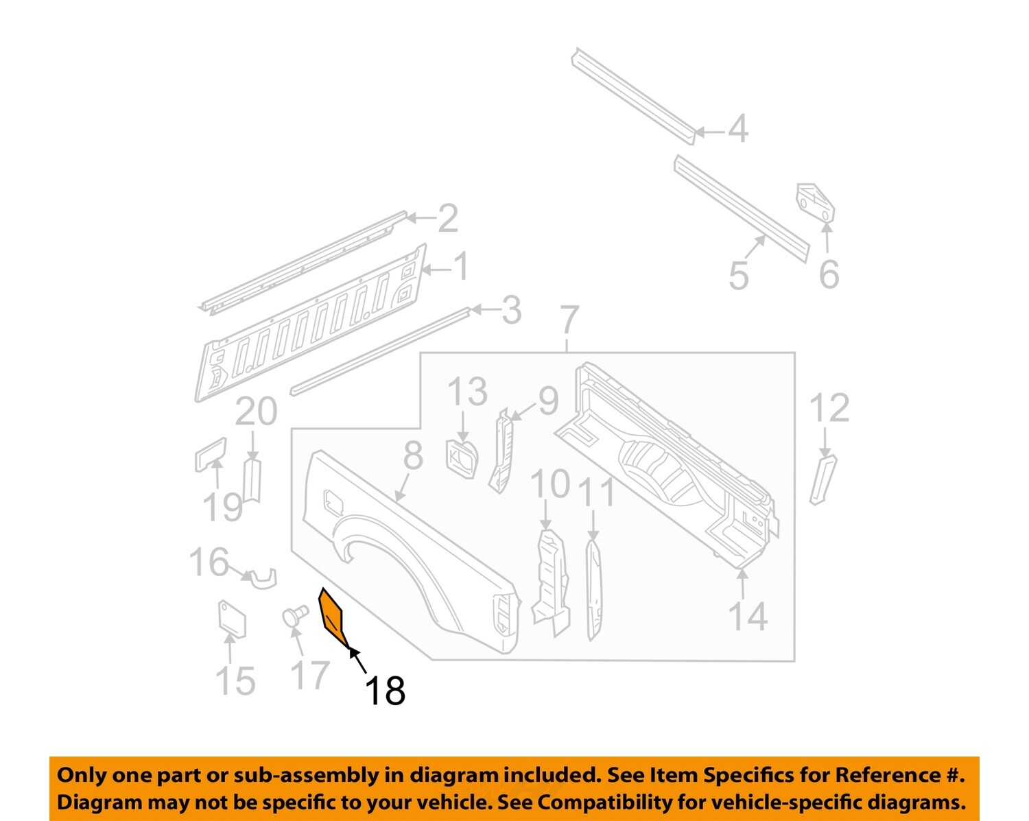 NISSAN OEM 05-18 Frontier Rear Fender Panel-Bed-Protector Right ...