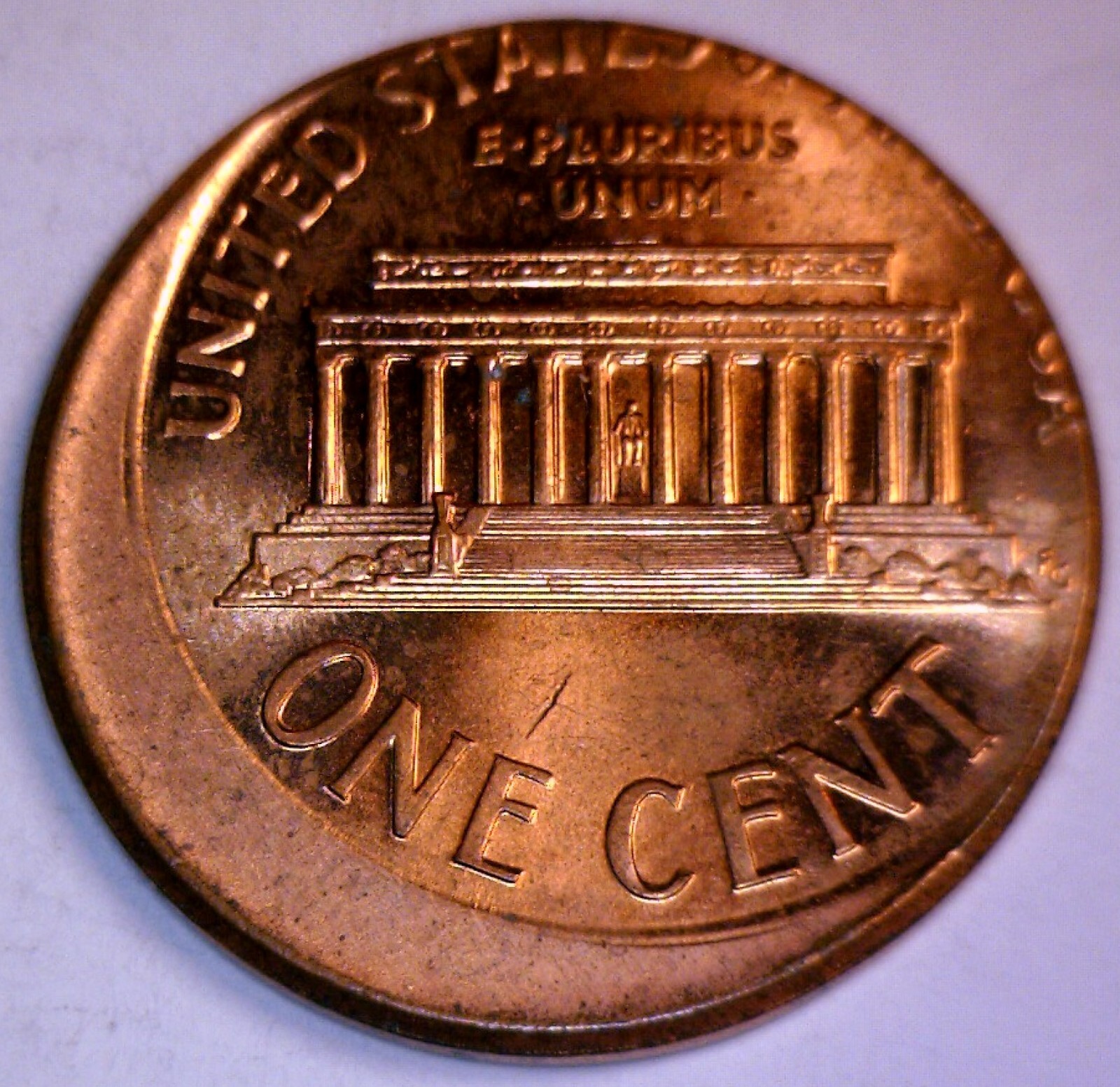 2007d ERROR OFF CENTER Lincoln Cent BU + RED Coin NICE RARE DATE O/C #2 ...