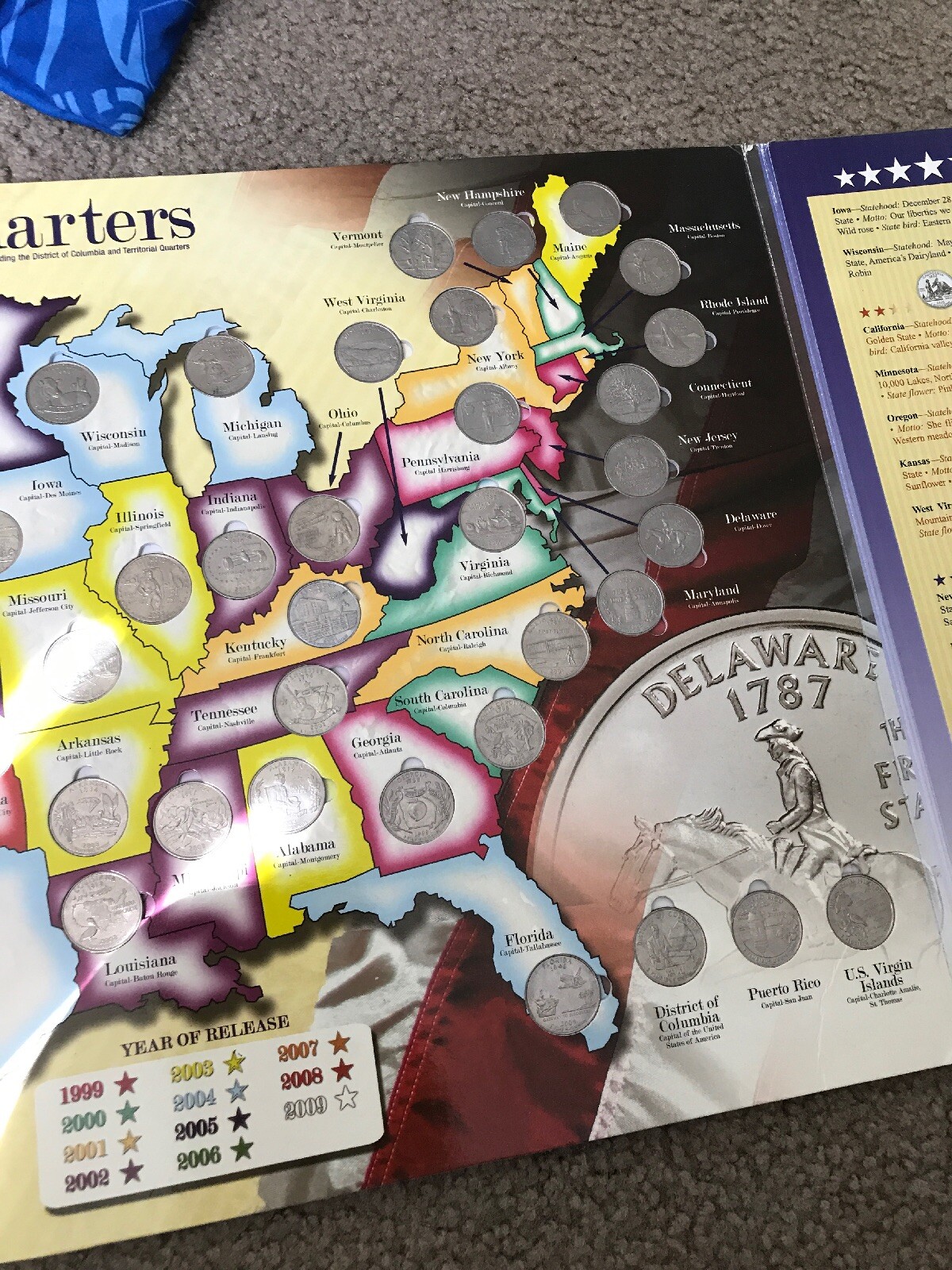 1999-2008 FIFTY 50 STATES QUARTER COLLECTION -Collectors Book sealed ...