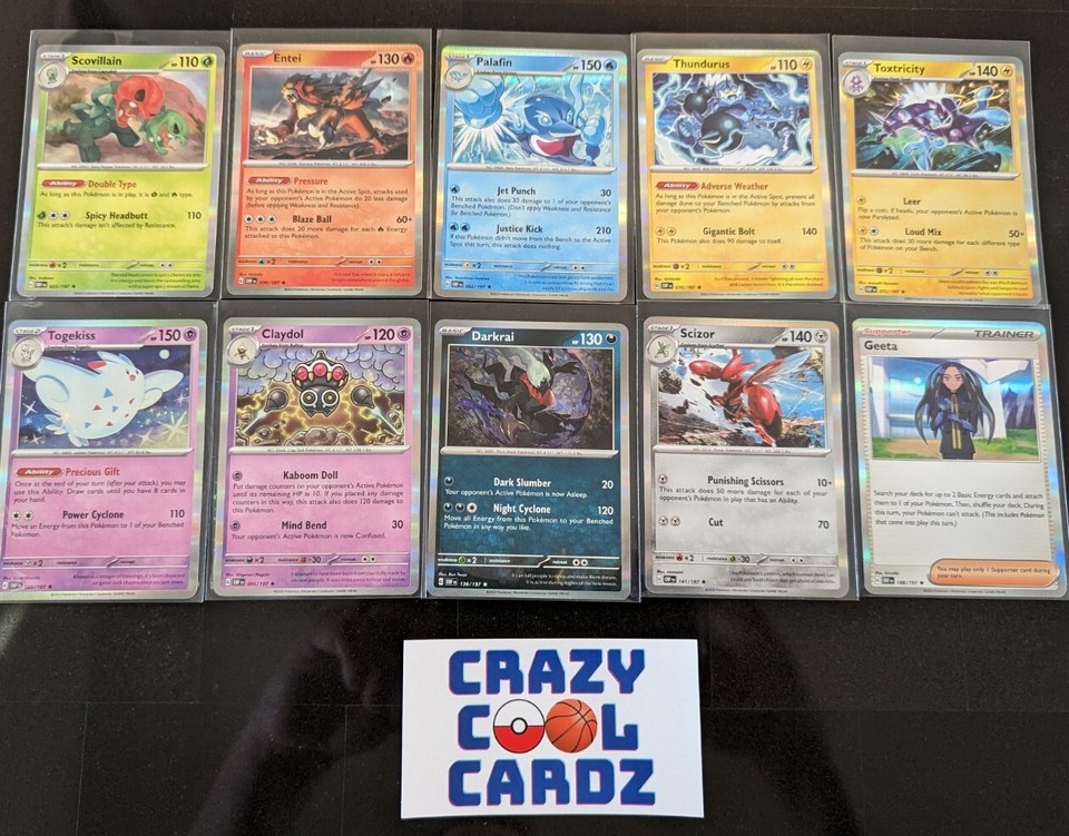 🔥 Complete common uncommon rare c/u/r Set Pokemon SV Obsidian Flames ...