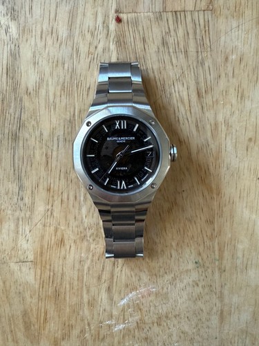 Baume & Mercier Riviera Men's Black Watch - M0A10715 for sale online | eBay