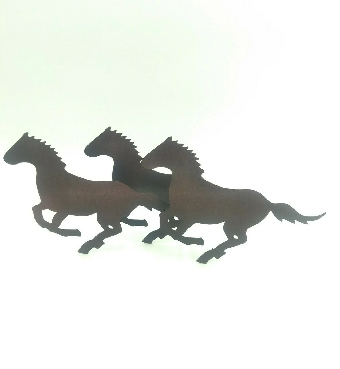 Three Running Horses Silhouette