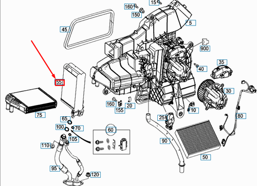 MERCEDES-BENZ VITO W447 A/C Evaporator A0008306501 NEW GENUINE | eBay