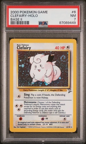 2000 Pokemon Game Base Set 2 Clefairy Holo 6/130 PSA 7 NM | eBay