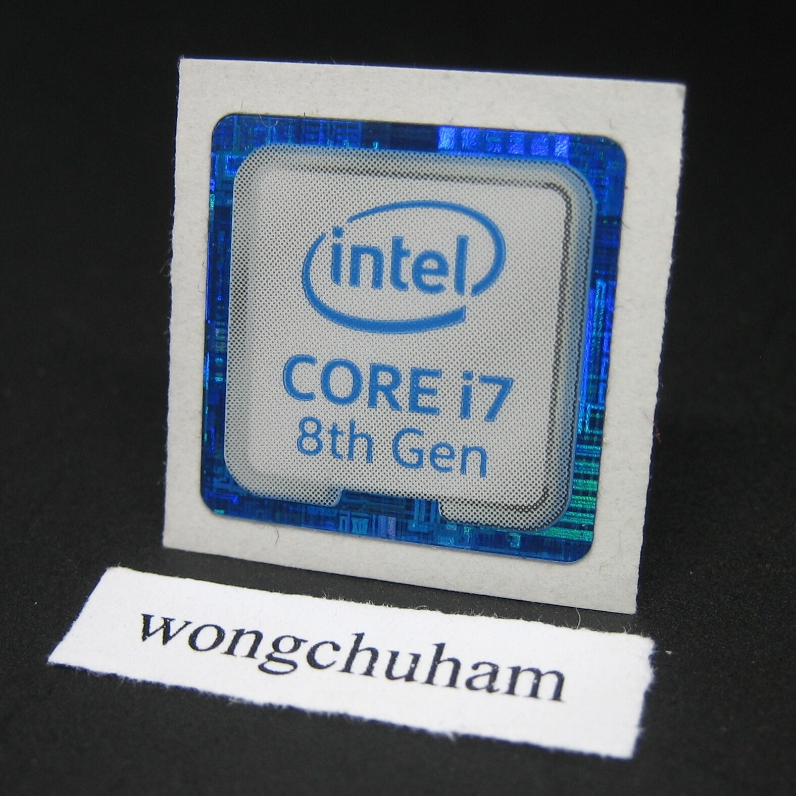 PC Notebook Sticker - intel CORE i7 8th Gen sticker 18mm x 18mm ...