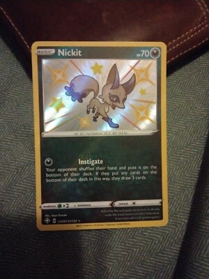 Nickit SV081/SV122 Shining Fates Shiny Vault Holo Rare Pokémon 2021 NM ...