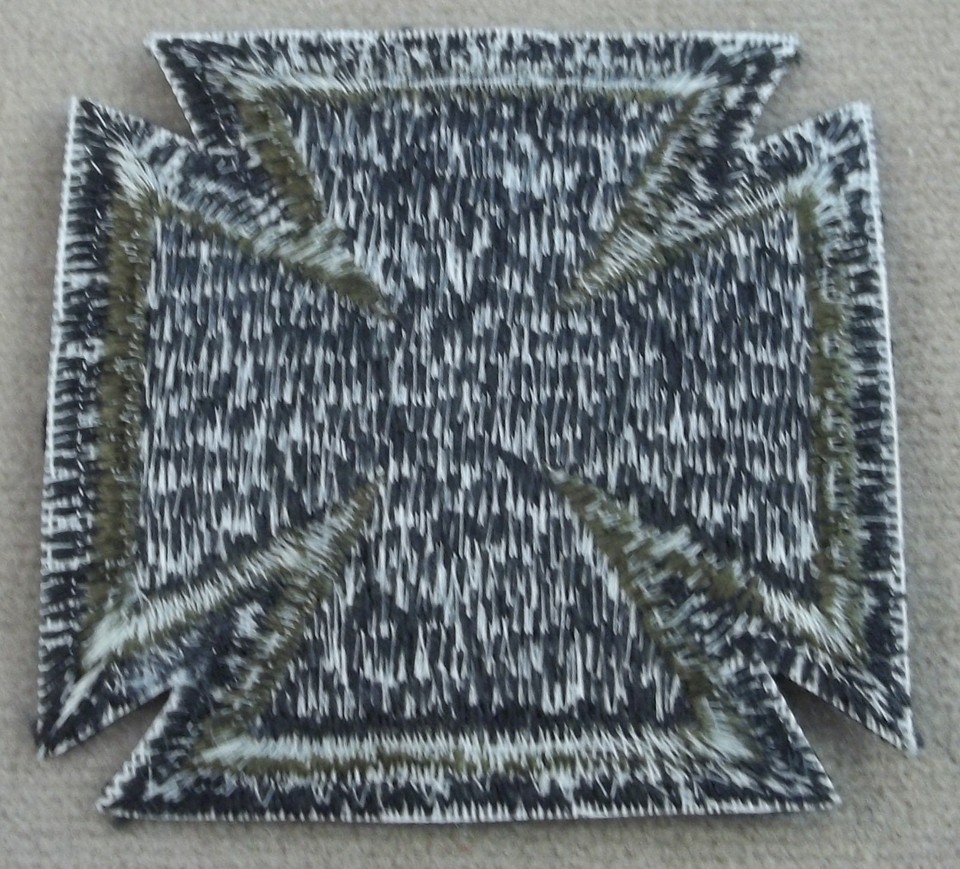 Maltese Cross - Iron Cross Subdued Cut Edge Patch - Militatry - Biker ...