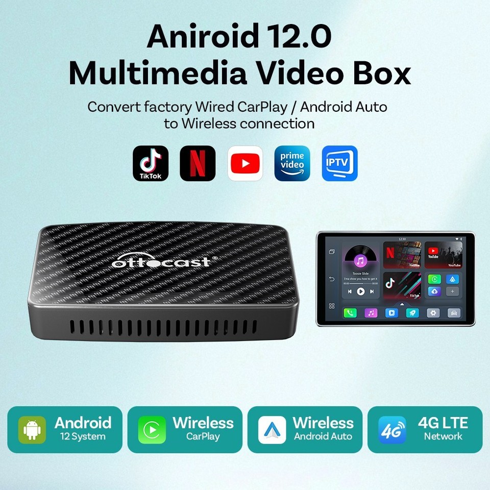 Ottocast Multimedia AIBOX Play2VideoPro w/ Wireless Carplay&Android Auto Youtube | eBay