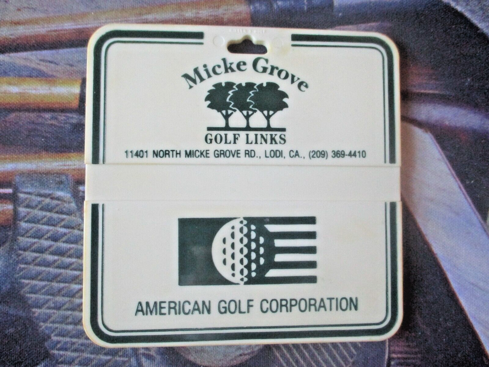 vtg - PGA Golf Bag Tag - MICKE GROVE GOLF LINKS - Course gc - Lodi CA ...
