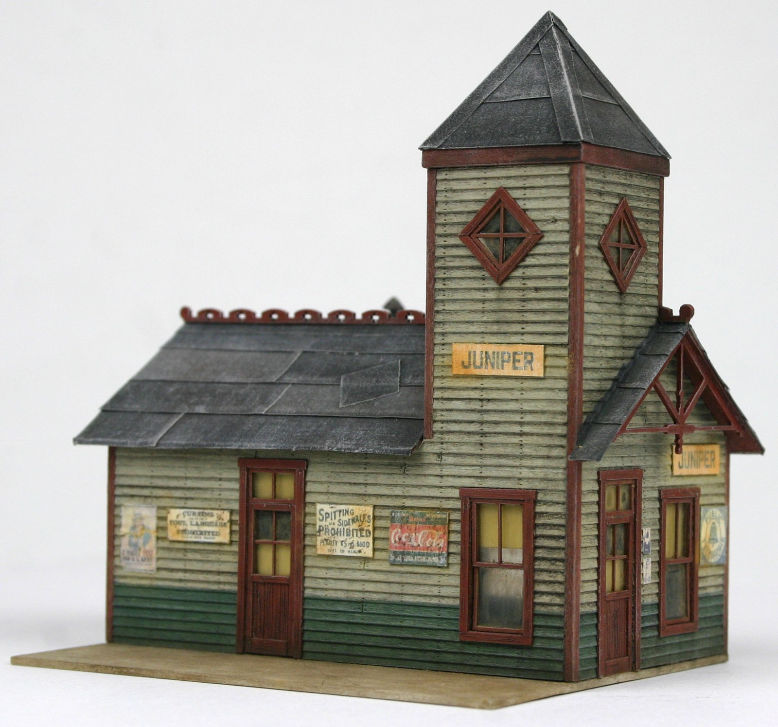 HO scale FOS Scale Models Kit of the Month #27 Juniper Depot built and ...