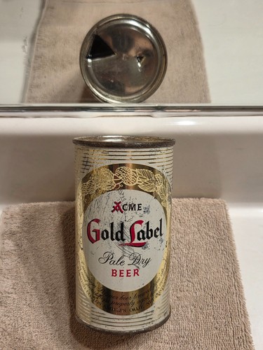 *Los Angeles* ACME GOLD LABEL PALE DRY, Flat top beer can, California ...