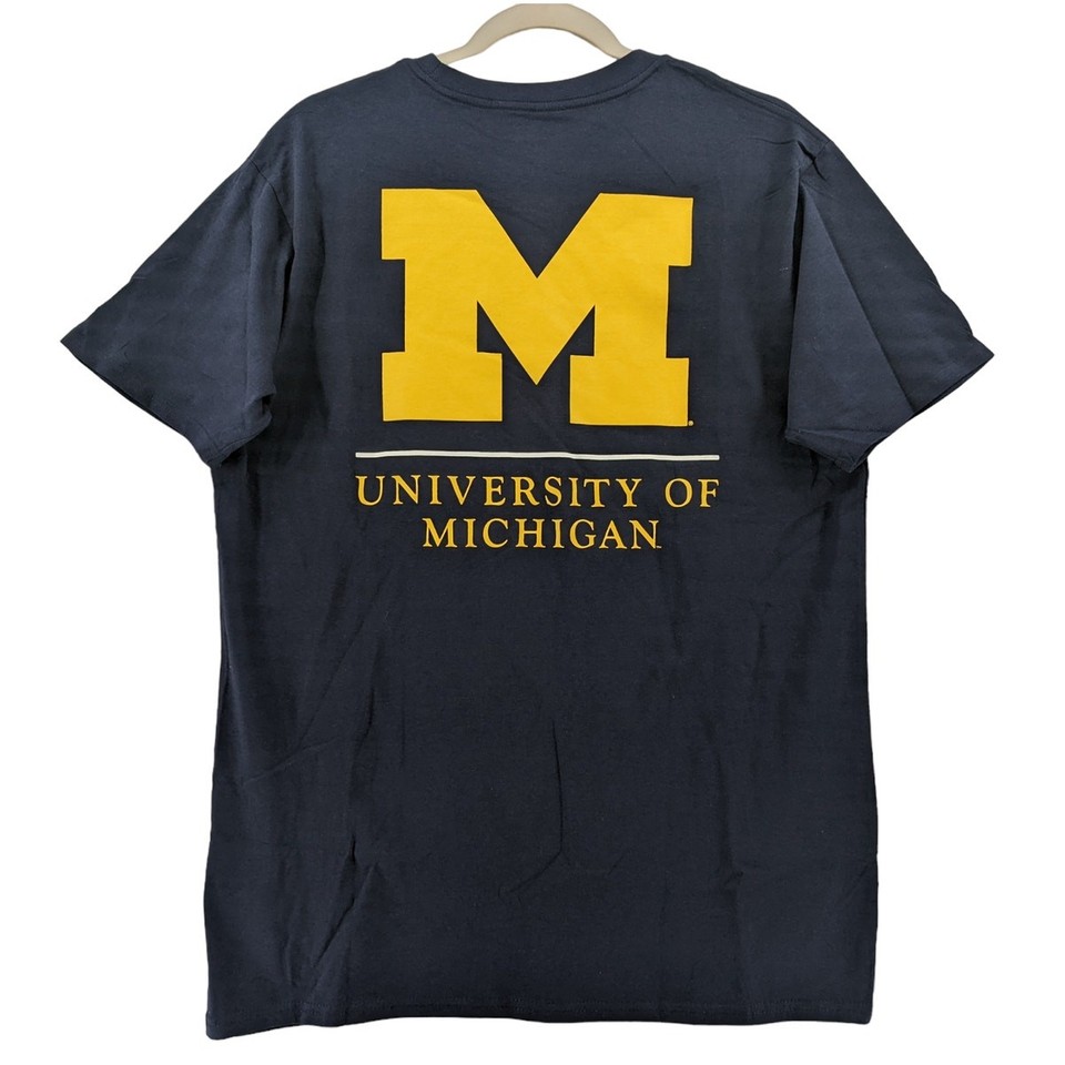 Champion Michigan Wolverines Tshirt Large Navy University Sports NCAA ...