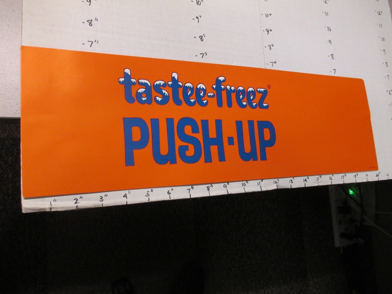 TASTEE FREEZ FREEZE ice cream 1972 store display sign PUSH UP banner | eBay