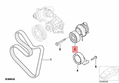 Genuine BMW E53 E60 E60N E61 E61N E63 E63N E64 Belt Tensioner OEM ...