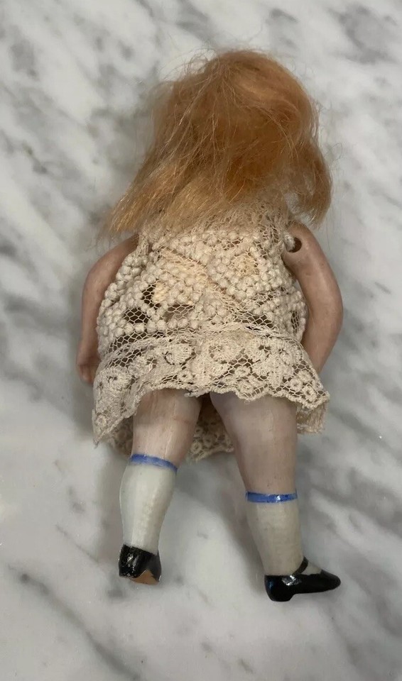 Antique Doll 203 all bisque jointed body glass eyes | eBay