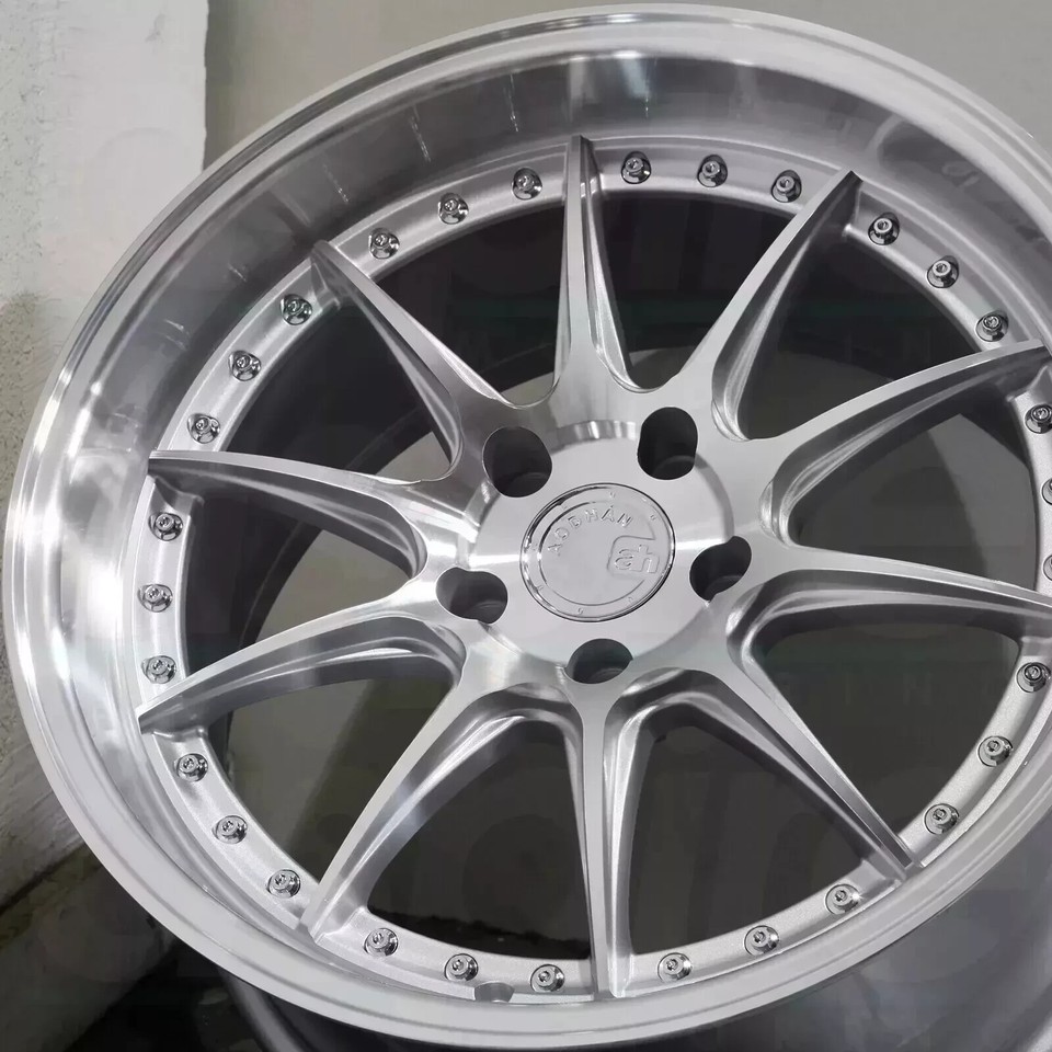 19x8.5/19x9.5 Aodhan DS07 Wheels 5x114.3 Rims 19" Staggered Set Silver ...