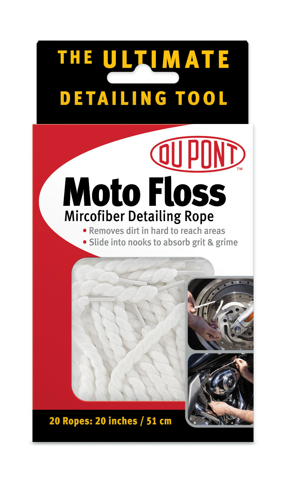 Dupont MOTO FLOSS - MICROFIBER DETAILING ROPE 20-ROPES 20" / 51cm ...