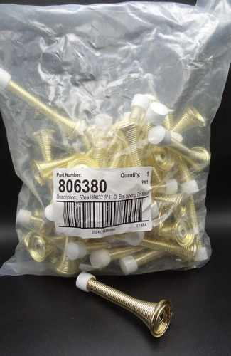 3 In Commercial Flexible Spring Door Stop Brass (50-Pack) 806380 | eBay