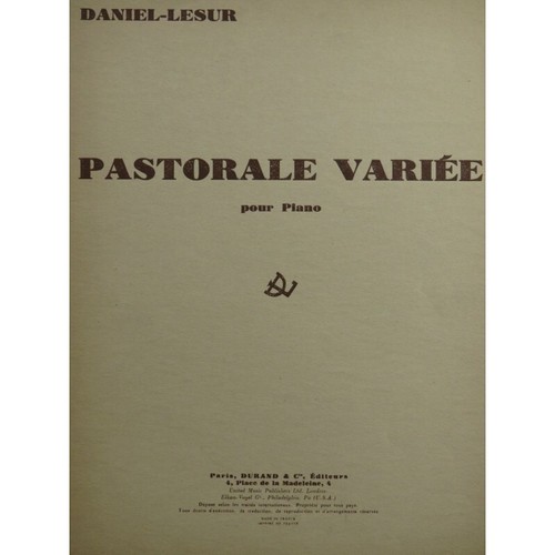 Daniel-Lesur Pastoral Various Piano 1948 | eBay Australia