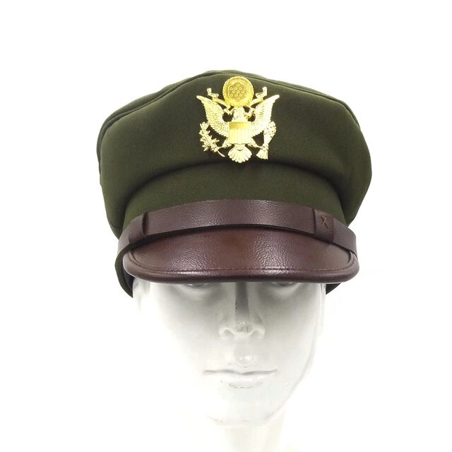 WWII WW2 US Air Force USAF Officer Cap Hat With Golden Color WWII WW2 US Air Force USAF Officer Cap Hat With Golden Color