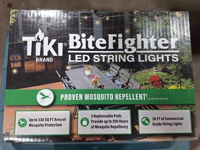 Tiki Bitefighter Outdoor LED Weatherproof Mosquito Repellent String ...