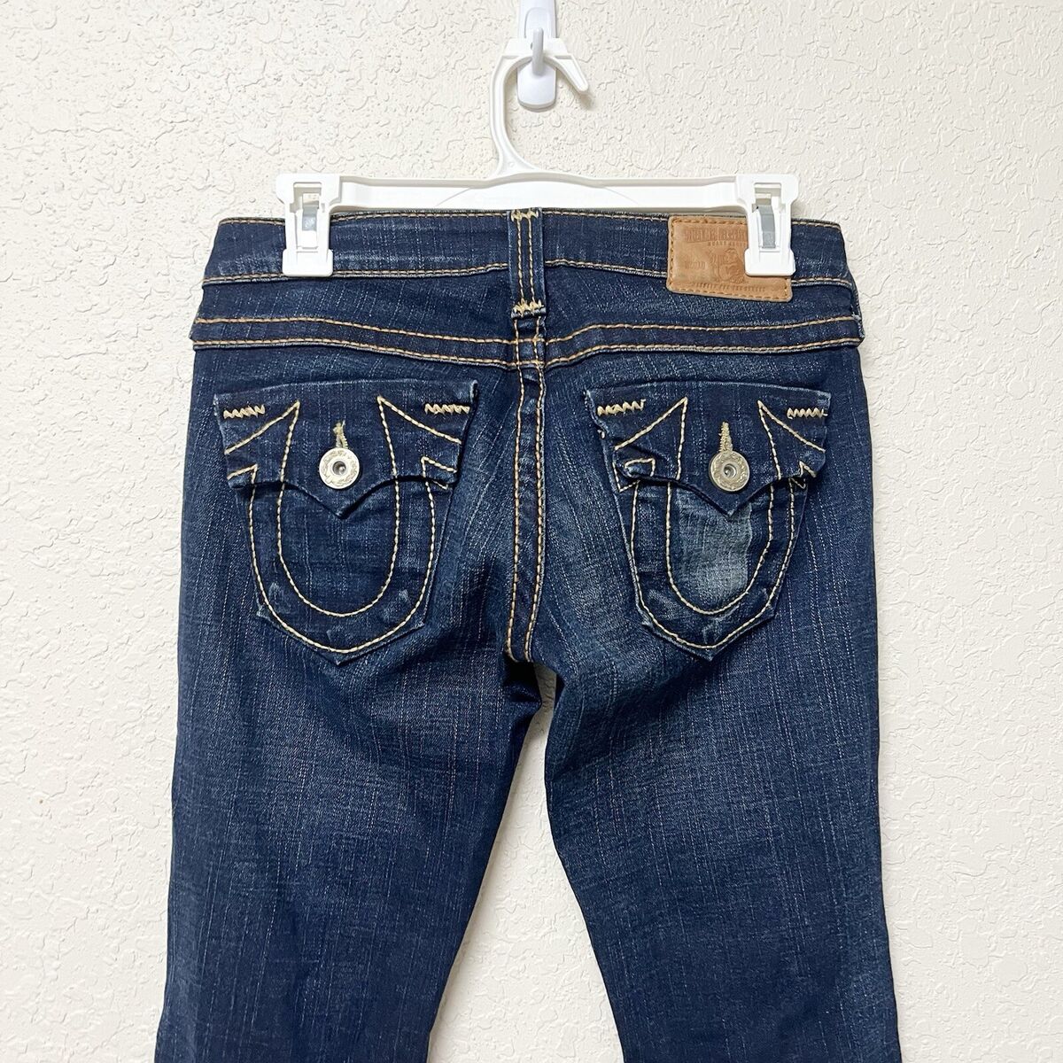 True Religion Joey Big T Women Y2K Thick Stitch Flare Jeans True Religion Joey Big T Women Y2K Thick Stitch Flare Jeans