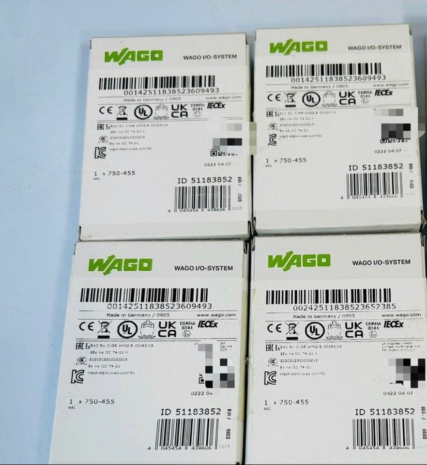 750-455 New WAGO 750-455 4-Channel Analog Input PLC Module In Box | eBay
