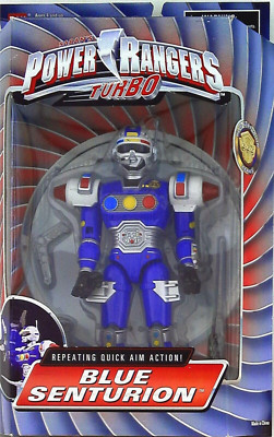 Power Rangers Turbo Blue Senturion Repeating Quick aim Action Factory ...