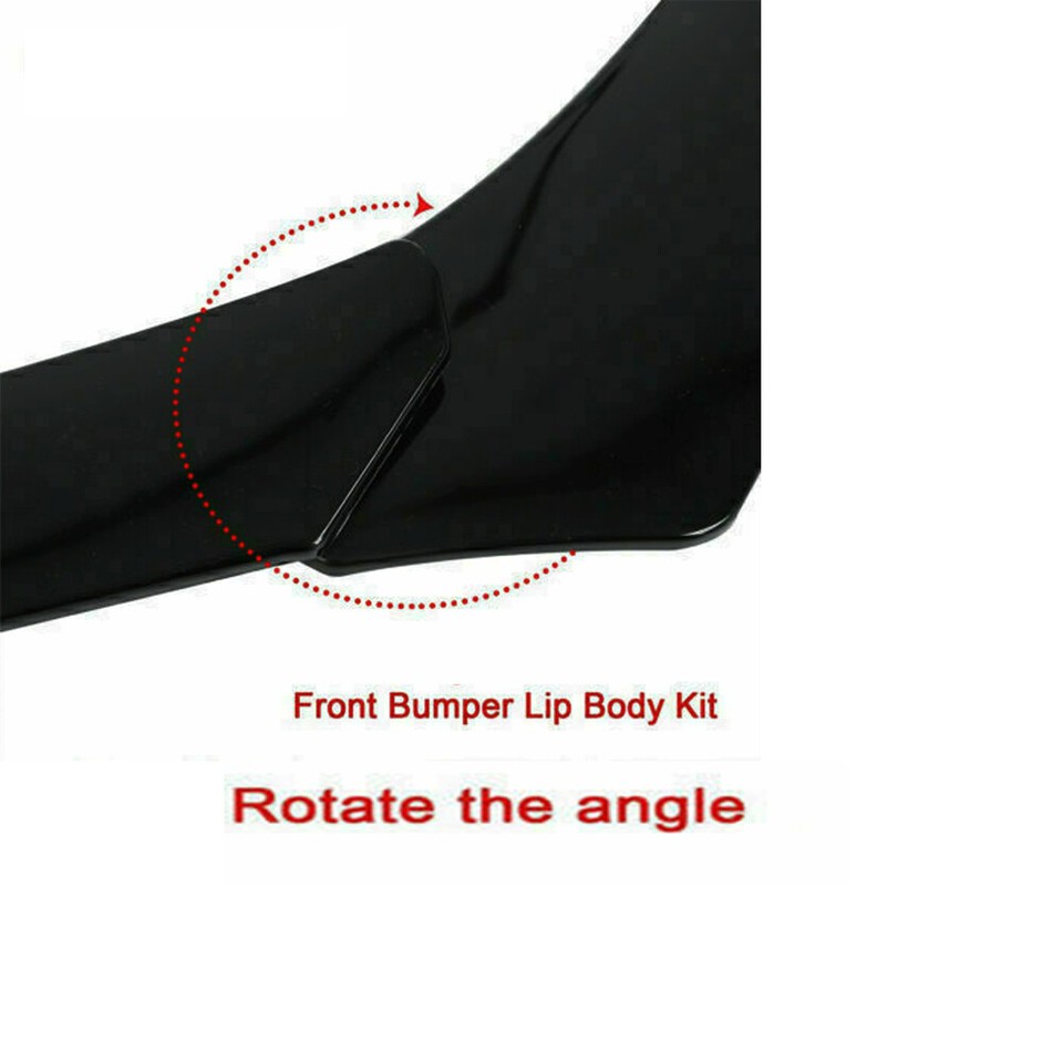 Glossy Black Front Bumper Lip Splitter Spoiler Body Kit For Ford ...